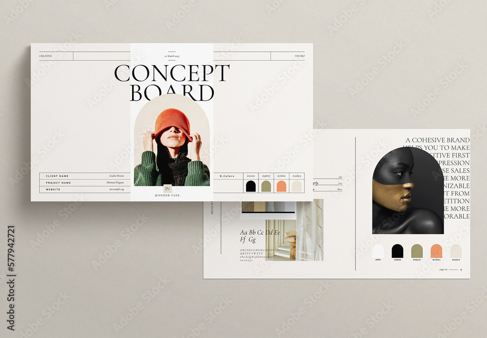 Concept Board Presentation Template Stock Template | Adobe Stock
