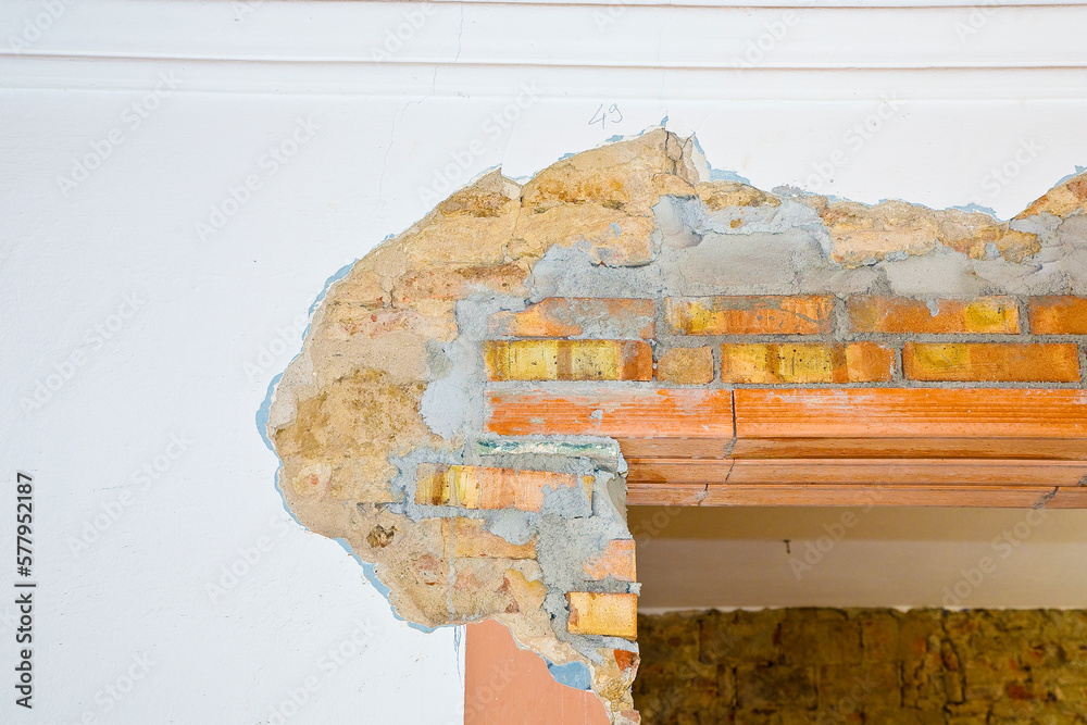 New reinforced brick lintel useful for creating a new door, or a new ...