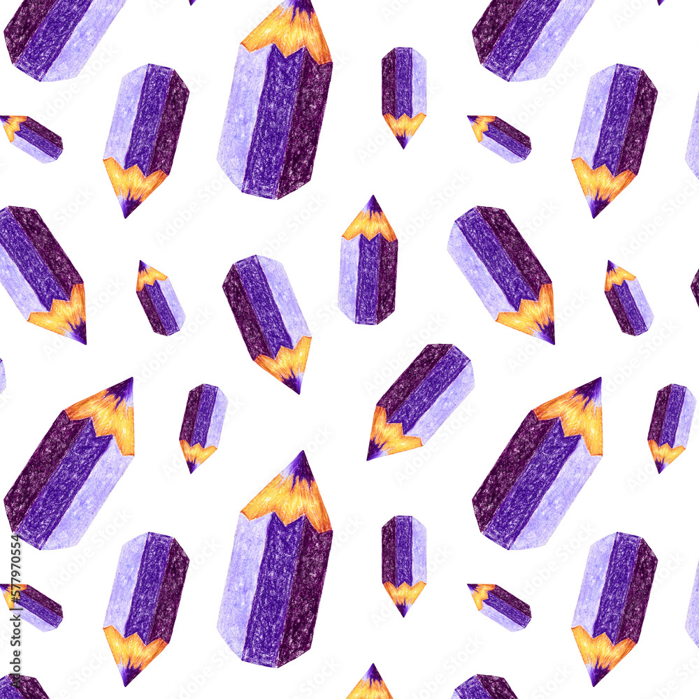 realistic dark purple pencil seamless pattern hand drawn with oil ...
