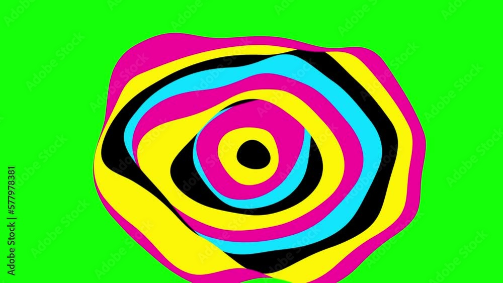 Liquid CMYK color stripes cartoon abstract transition wipe animation ...