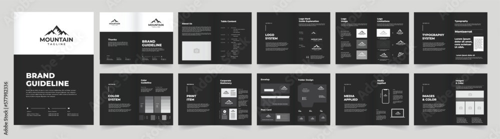 Brand guideline and Brand Identity guidelines layout Stock Vector ...