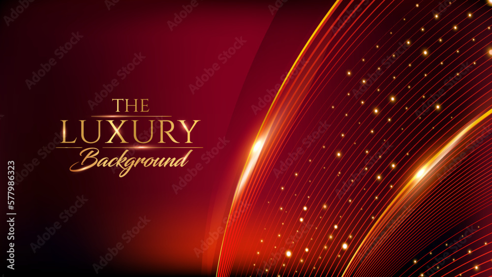 Golden Red Maroon Side Lines Dotted Award Background. Traditional Style ...