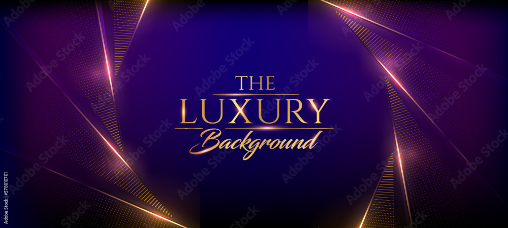 Blue Golden Side Corner Curve Dotted Circle Award Background. Trophy on ...