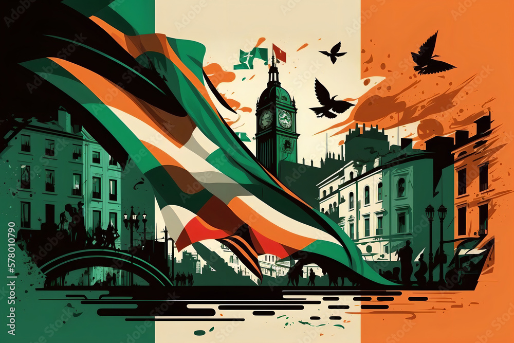 A vibrant illustration capturing the unique history and culture of ...