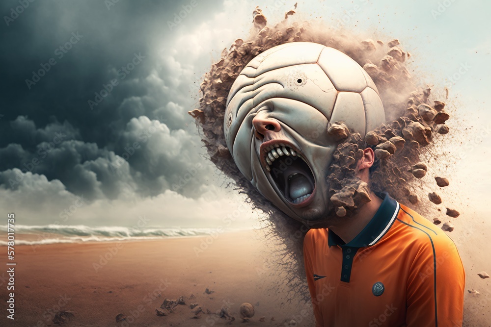 Overcoming Fury and Hate in Competitive Sports. An Angry Football Face ...