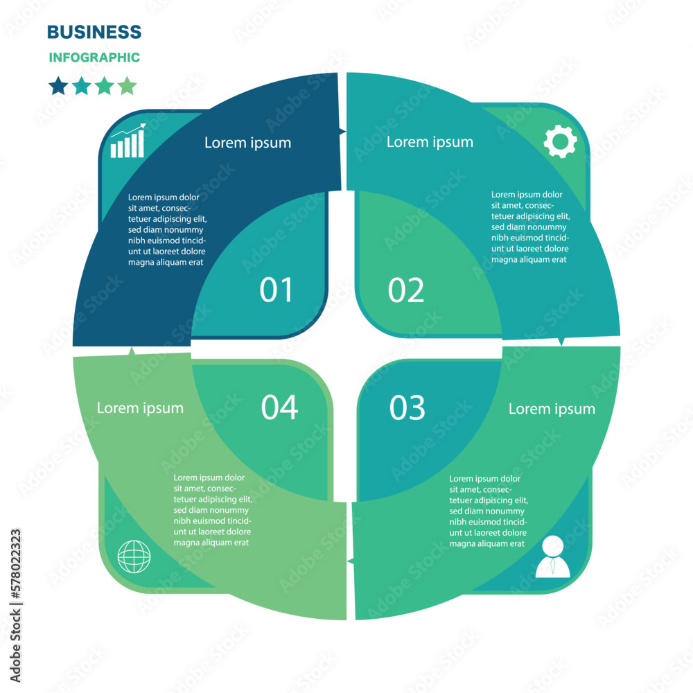 Business process graph, step to success diagram and chart illustration ...