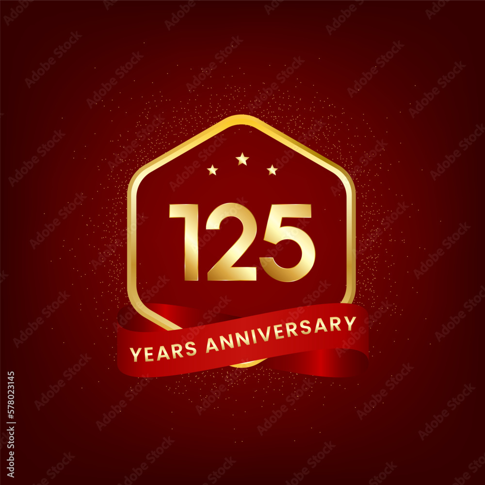 Stockvektorbilden 125 years anniversary. Anniversary template design ...