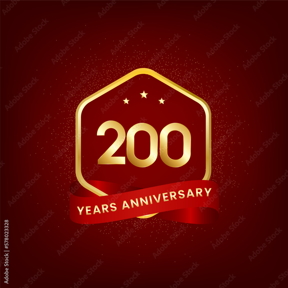 Vetor do Stock: 200 years anniversary. Anniversary template design with ...