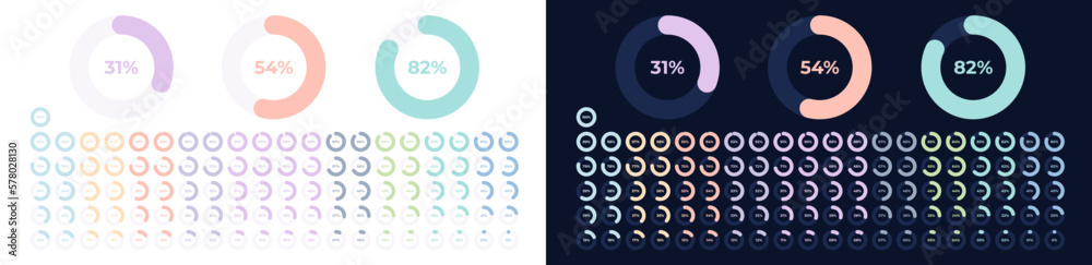 Loading indicator. Progress bar. Neon color, black background ...