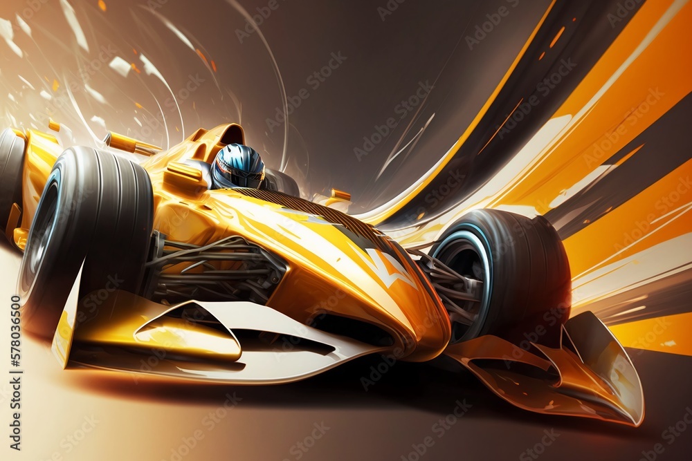 Car Racing Concept. Generative AI. Stock Illustration | Adobe Stock
