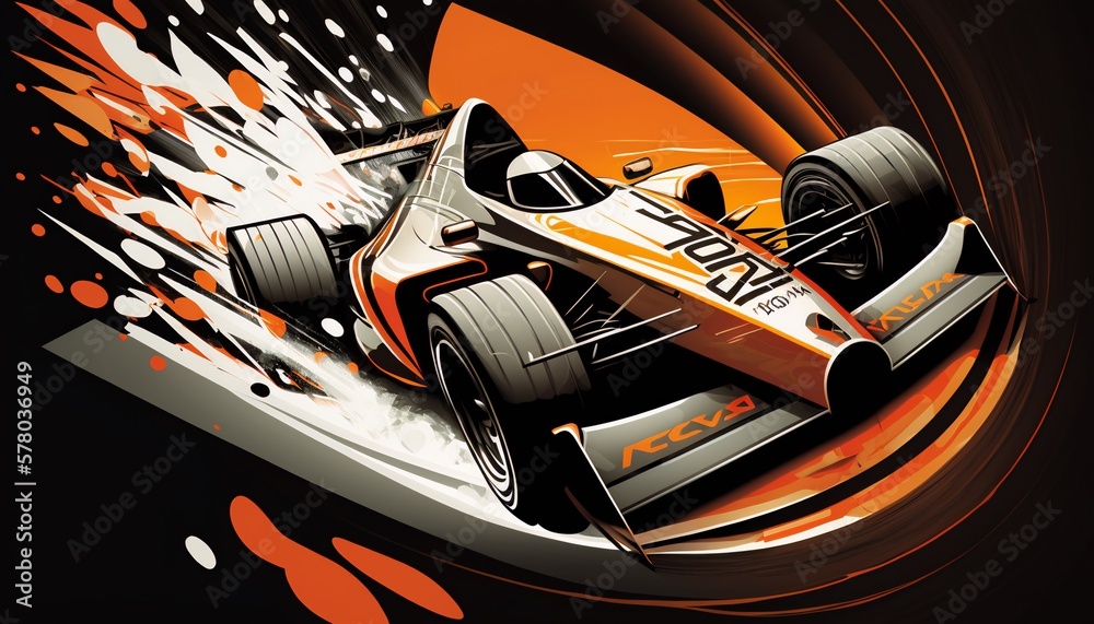 Car Racing Concept. Generative AI. Stock Illustration | Adobe Stock