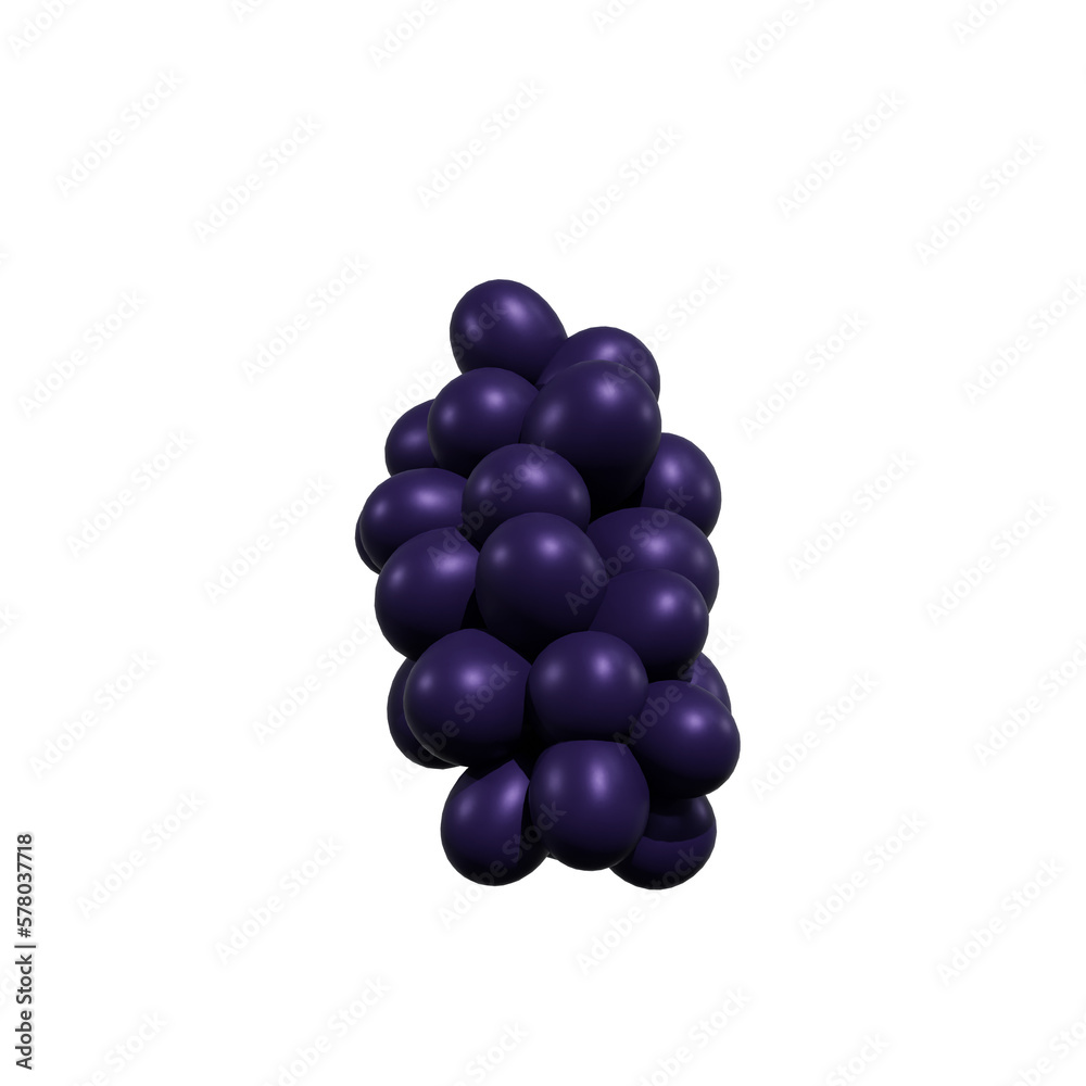 Grape anggur fruit 3d render illustration, icon,view, render, hd ...