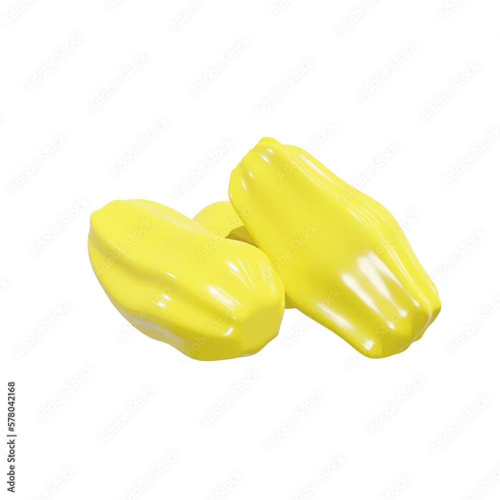 Nangka jack fruit 3d render illustration, icon,view, render, hd ...