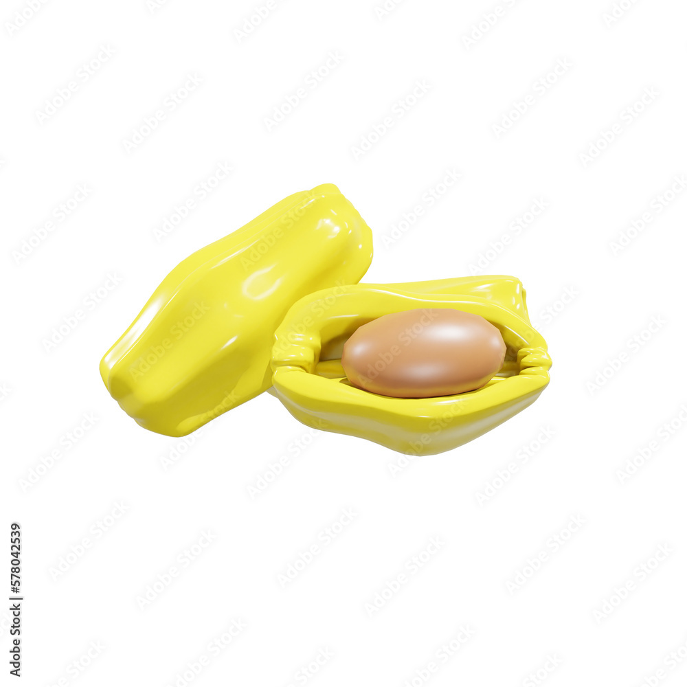 Nangka jack fruit 3d render illustration, icon,view, render, hd ...