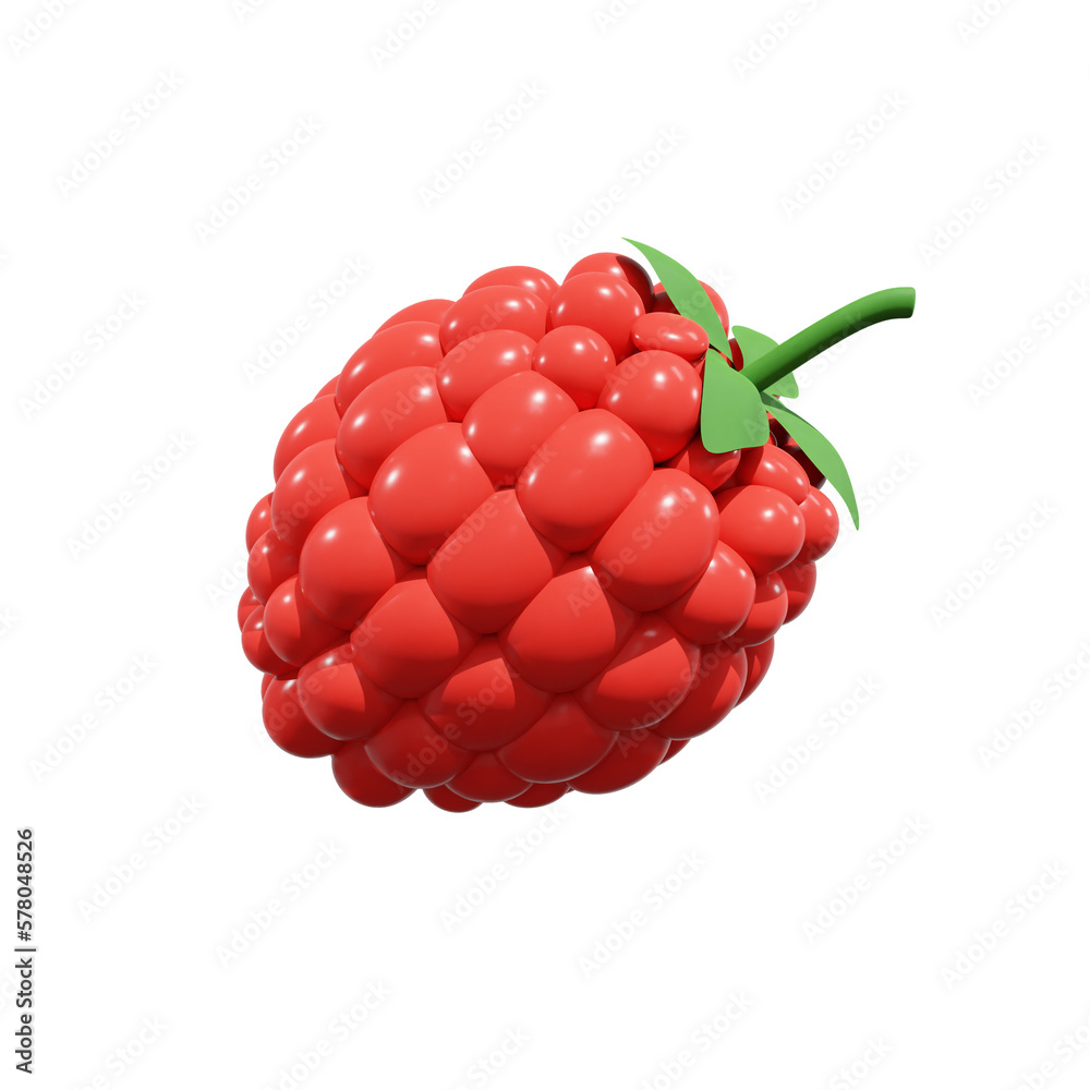 Raspberry fruit 3d render illustration, icon,view, render, hd, premium ...