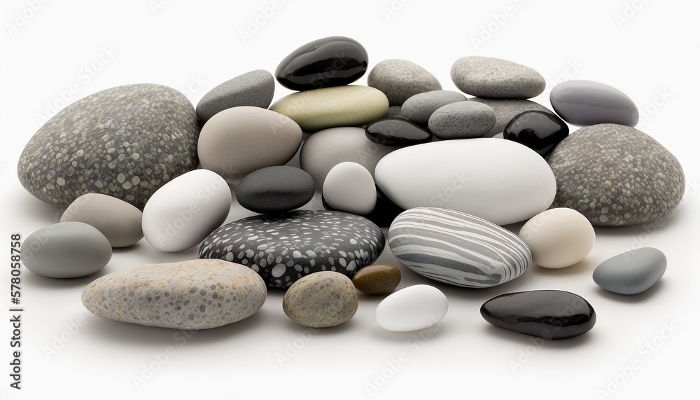 pile stack of different zen healthy harmony nature colored peebles ...