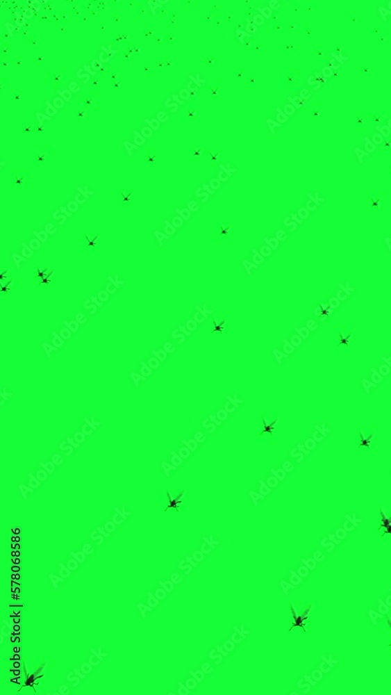 vertical video - 3D animation featuring a swarm of thousands of locusts ...