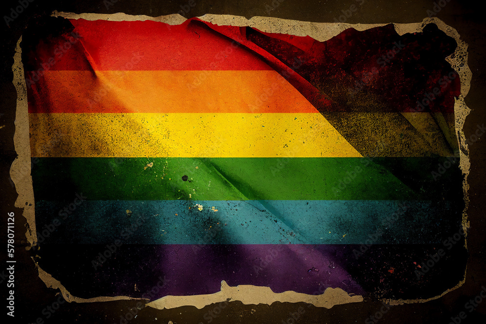 Watercolour background of the Pride flag, the rainbow symbol of ...