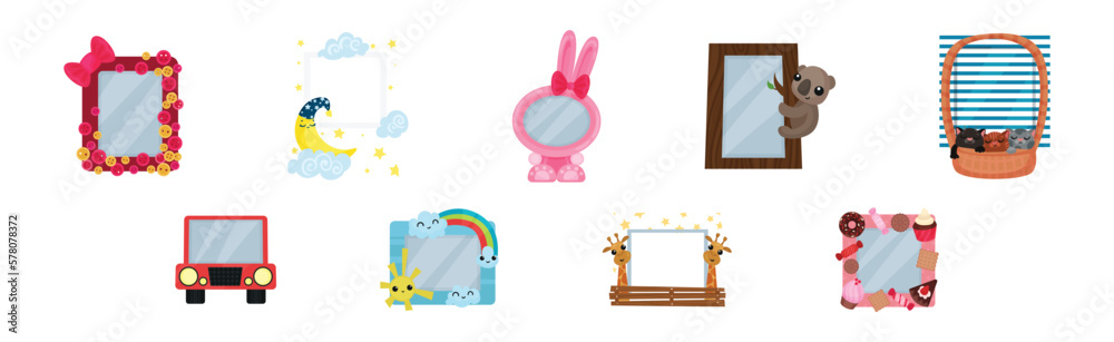 Cute Photo Frames and Border for Picture and Photography Vector Set ...