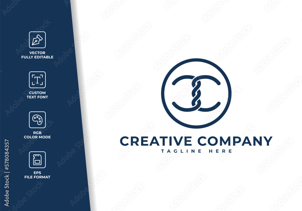 CC initials logo design simple modern concept. logo combination of the ...