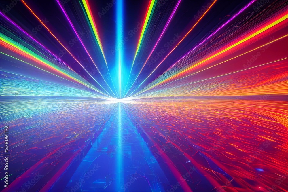 Loopable rainbow colored VJ motion graphics, audio vu meter spectrum ...
