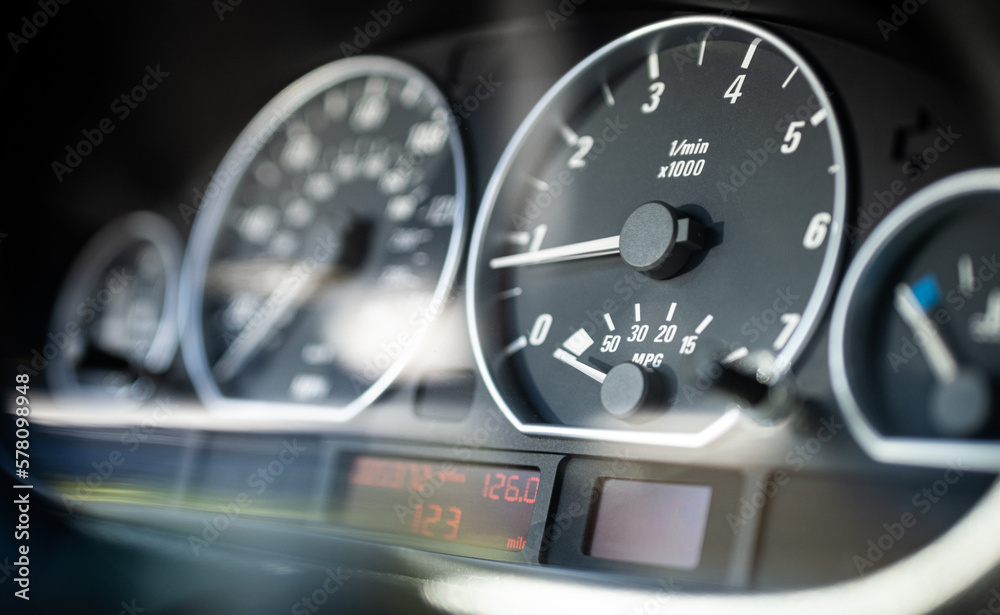 European Vehicle Dashboard Stock Photo | Adobe Stock