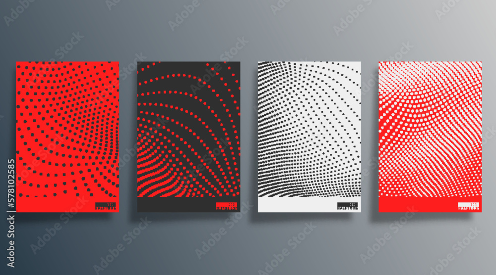 Halftone pattern design for flyer, poster, brochure cover, background ...