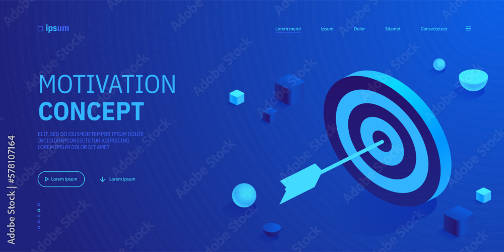 Target with arrow hit center icon. Goal achievement, competition ...