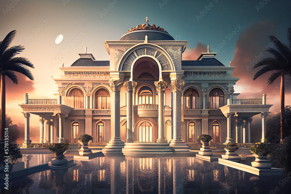 Luxurious Residence. The Most Expensive Home in the World. Generative ...