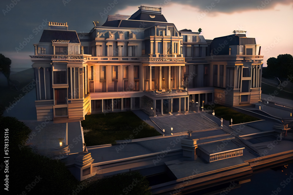 Luxurious Residence. The Most Expensive Home in the World. Generative ...