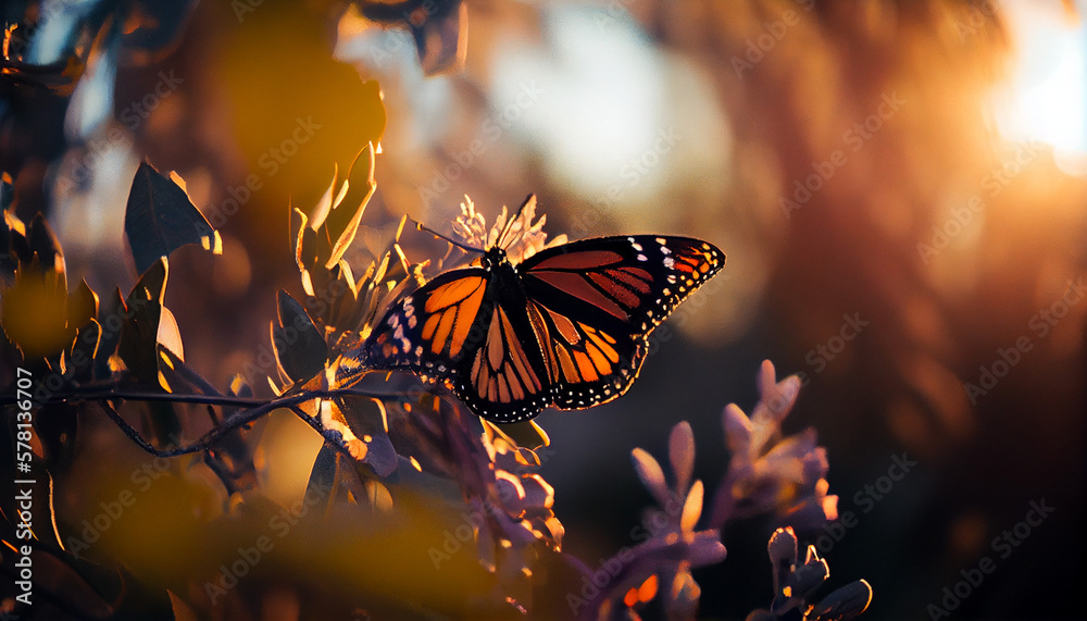 One Monarch Butterfly Stock Photo | Adobe Stock