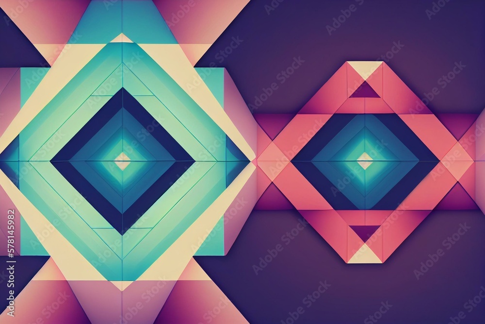 Pyramid animation with moving layers. Design. Hypnotic moving layers of ...