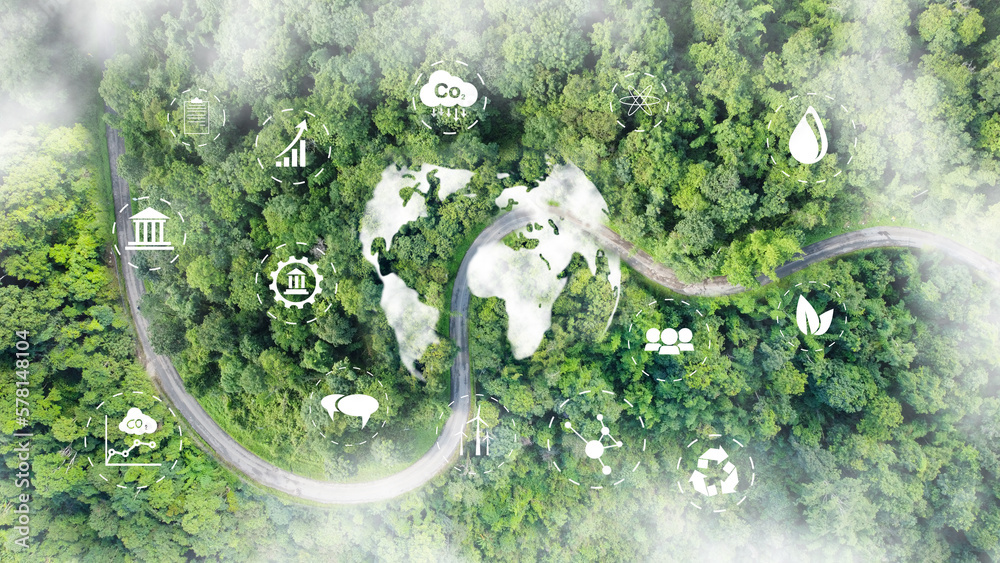 Environmental technology concept. sustainable ESG modernization ...