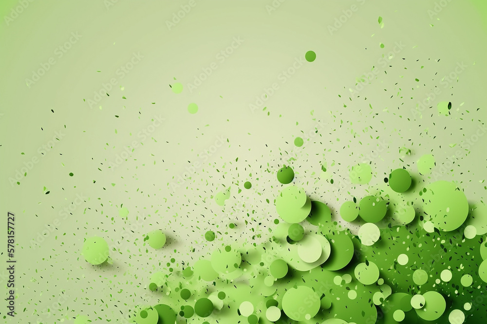 Abstract green confetti design background generated by AI Stock Illustration | Adobe Stock