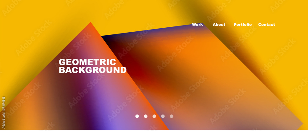 Abstract geometric landing page. Creative background for wallpaper ...