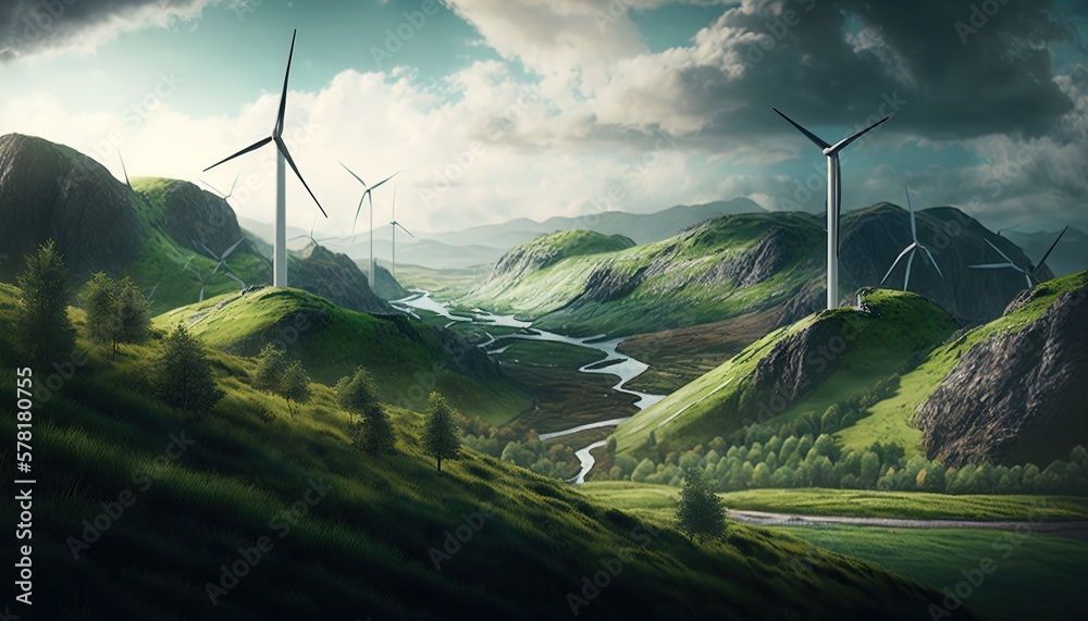 Wind turbines for renewable energy, wind turbines in remote locations ...
