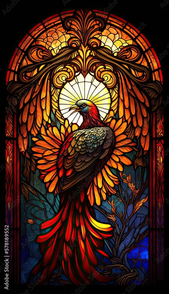 Artistic Beautiful Desginer Handcrafted Stained Glass Artwork of a ...