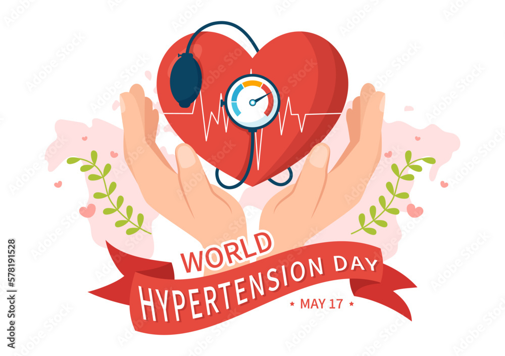 Vecteur Stock World Hypertension Day on May 17th Illustration with High ...