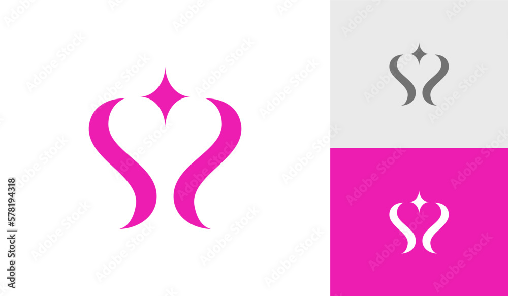 Letter SS monogram with spark symbol logo design vector Stock Vector ...