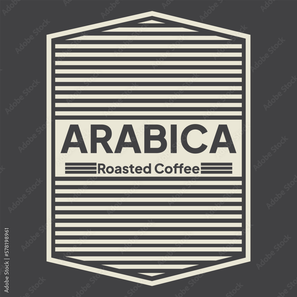 Arabica badge, vector illustration isolated on white background. Logo ...