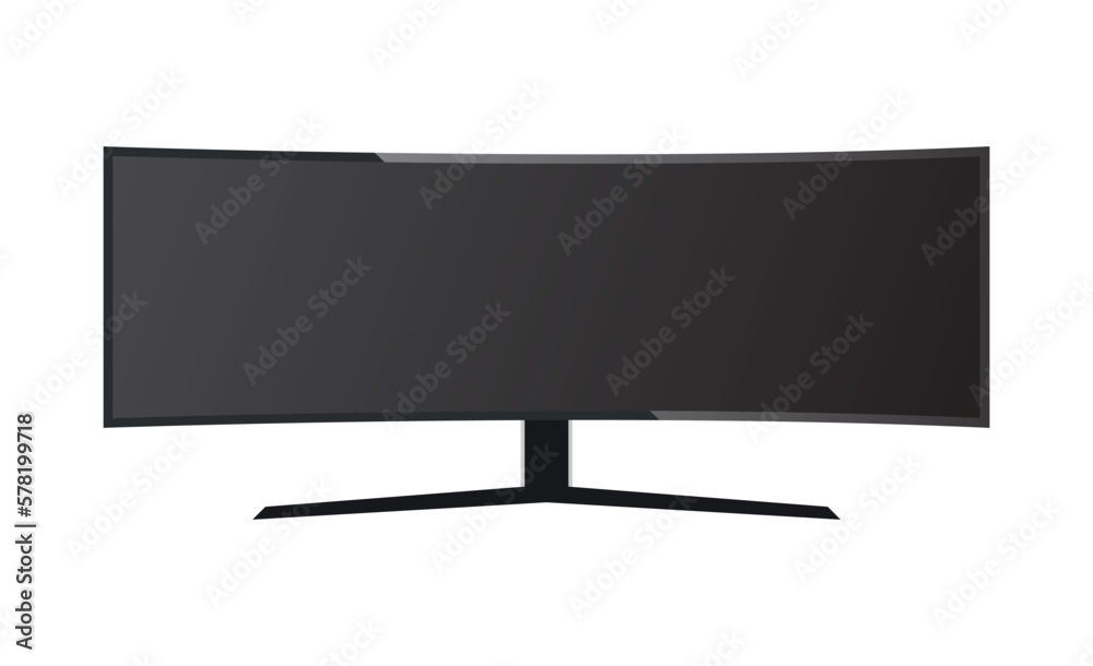 Ultra Curved TV 4K flat screen lcd or oled, plasma realistic, White ...