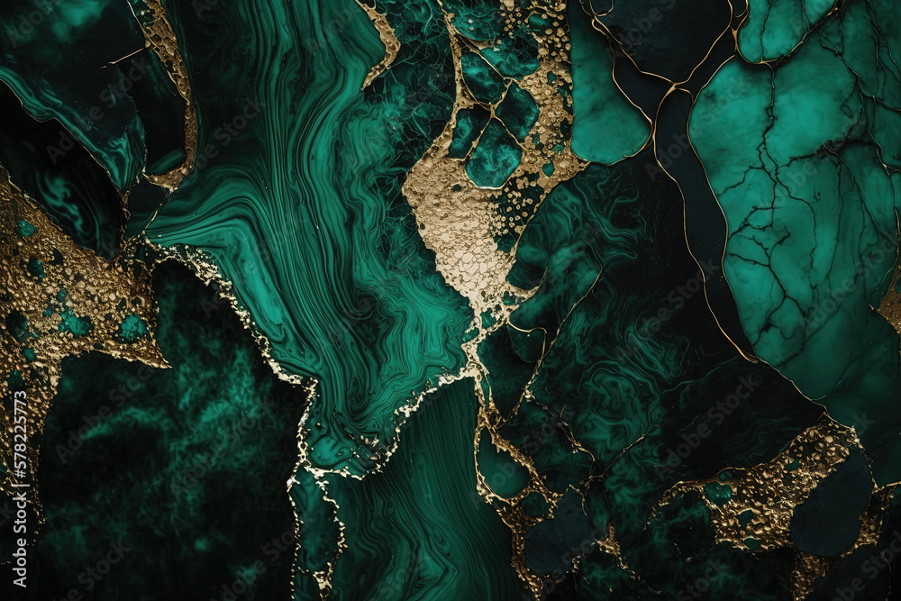 Emerald green and gold marble background. Invitation, card backdrop ...