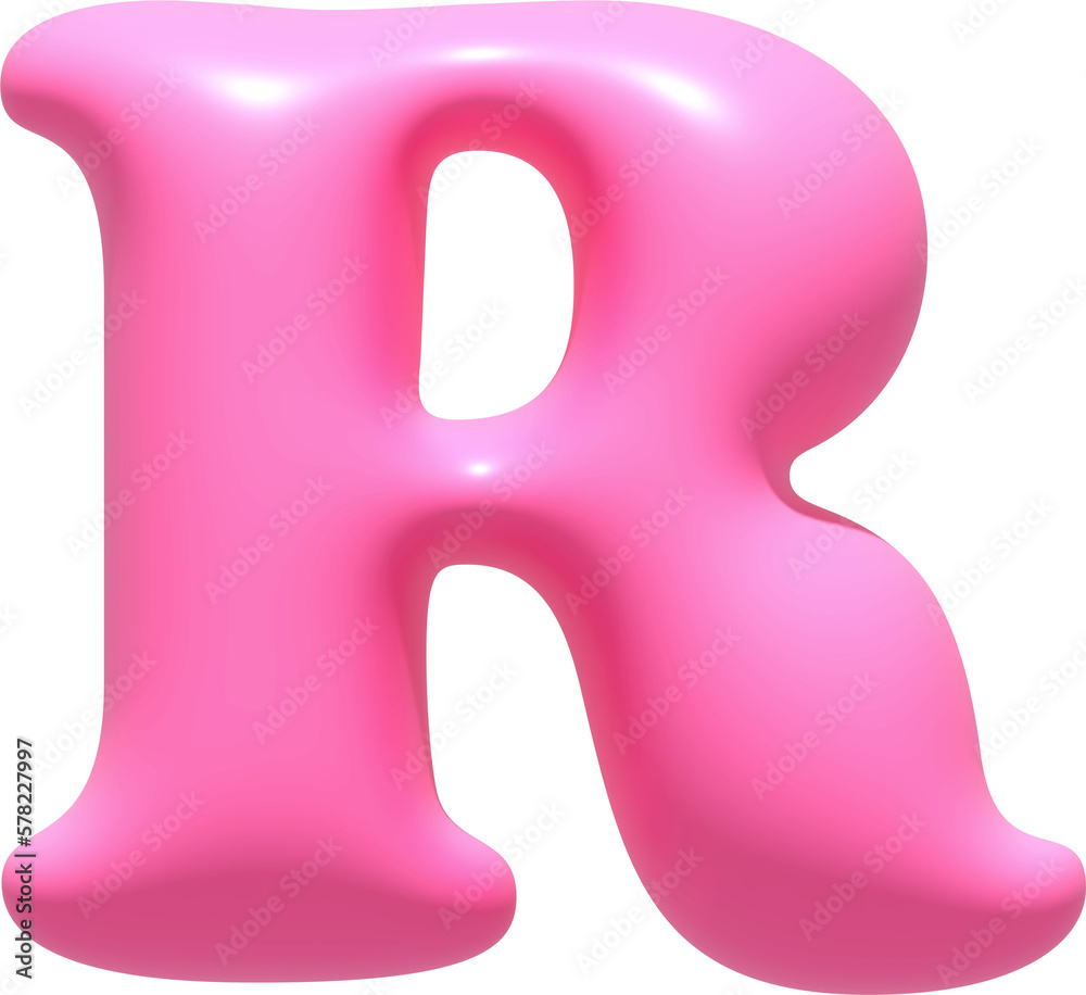 Alphabet illustration typeface letter R. Typography decorate design ...