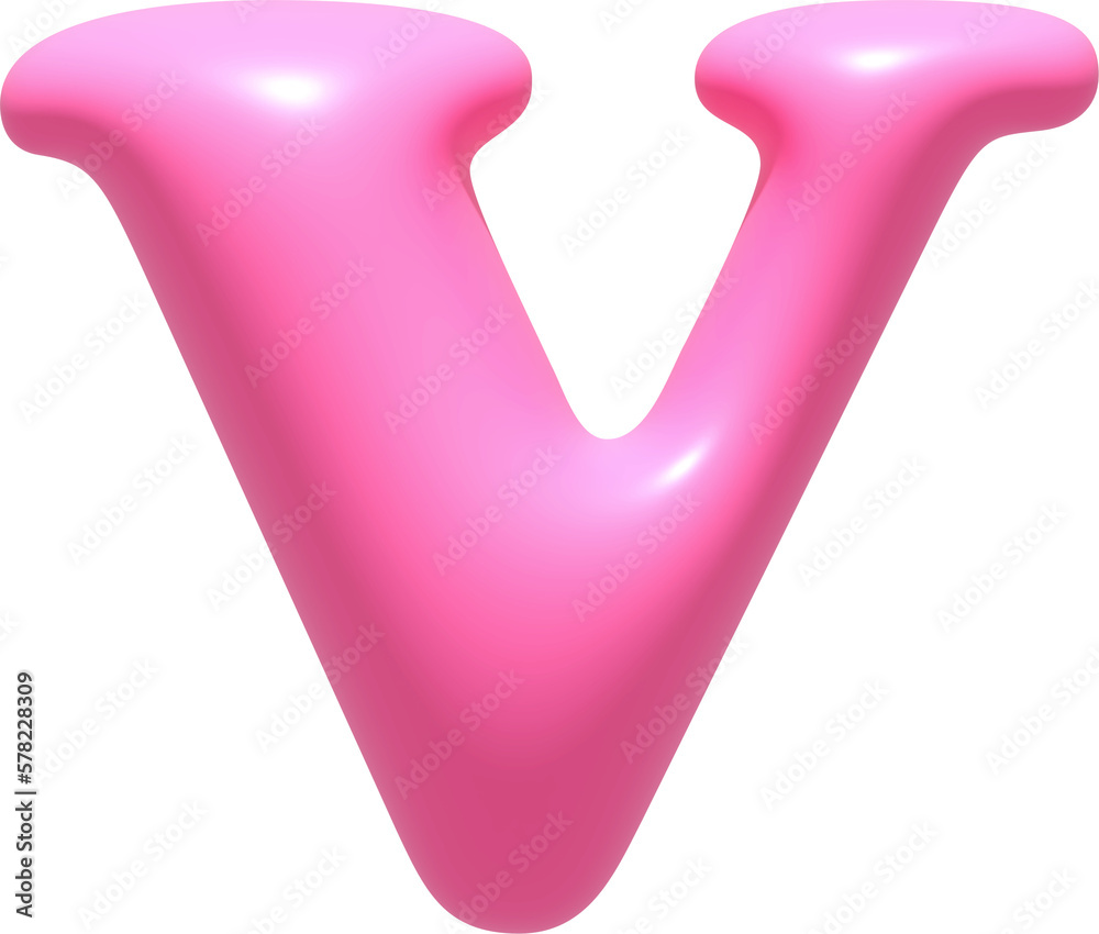 Alphabet illustration typeface letter V. Typography decorate design ...