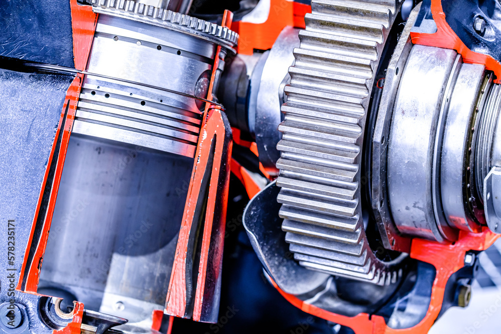 old motor engine close up Stock Photo | Adobe Stock