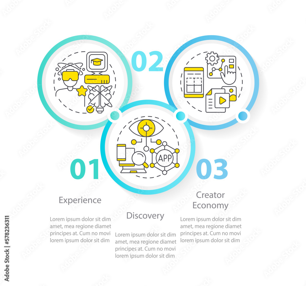 Vetor de Multiverse world layers circle infographic template. Virtual ...