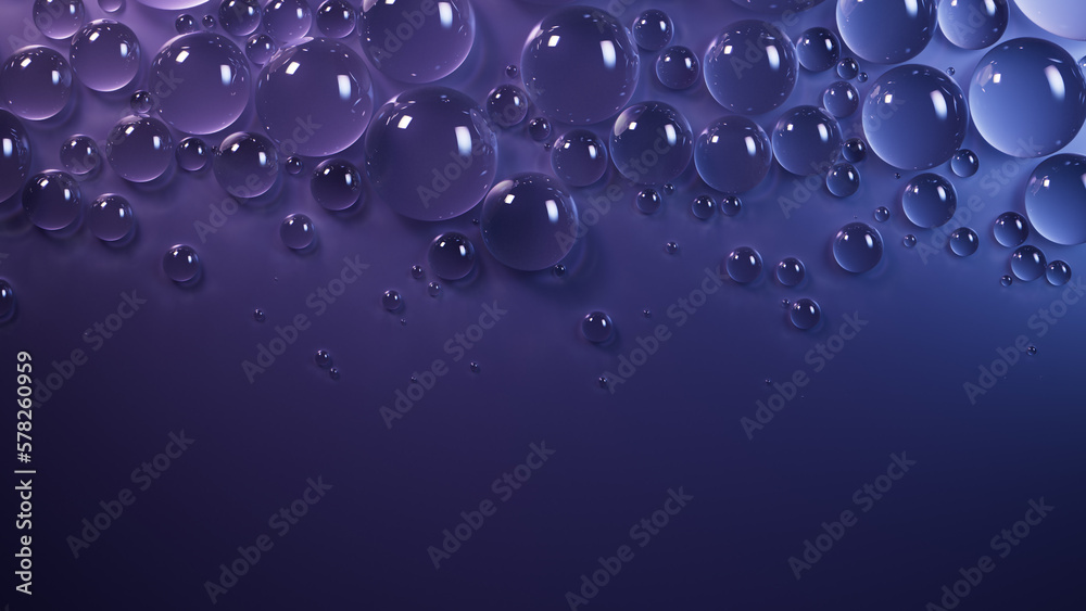 Purple and Blue Background with Condensation Droplets on Surface ...
