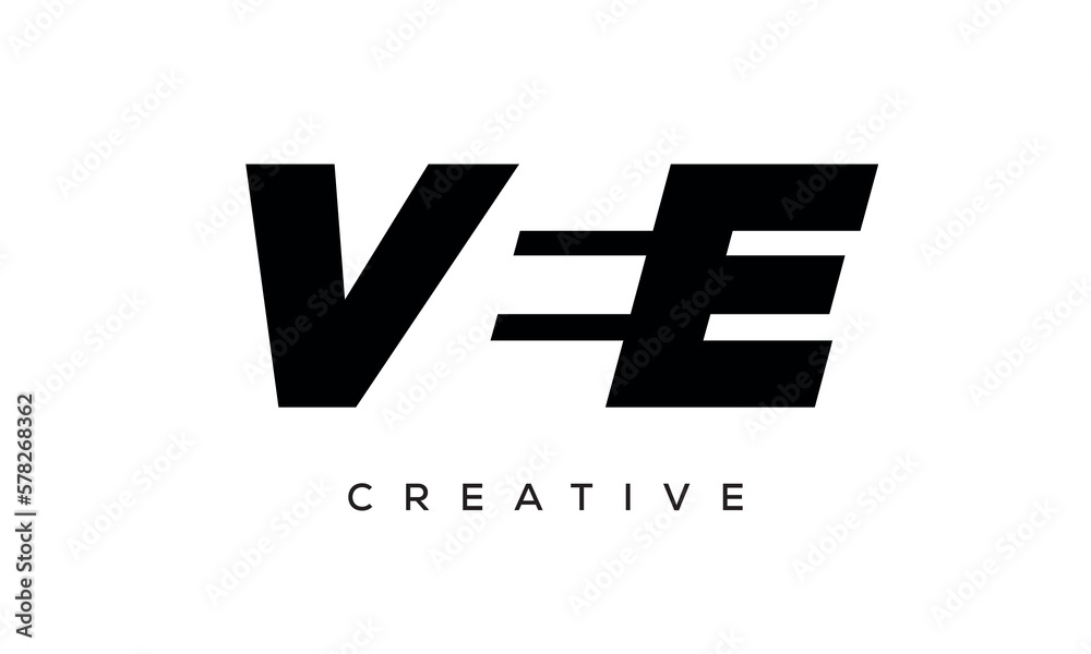 VEE letters negative space logo design. creative typography monogram ...