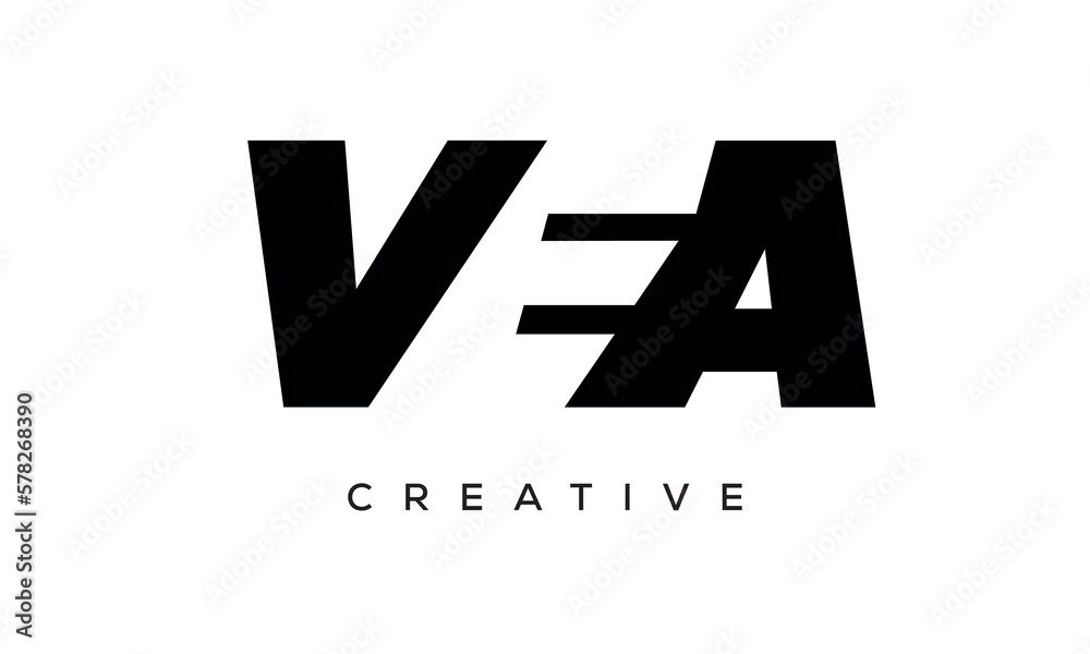 VEA letters negative space logo design. creative typography monogram ...