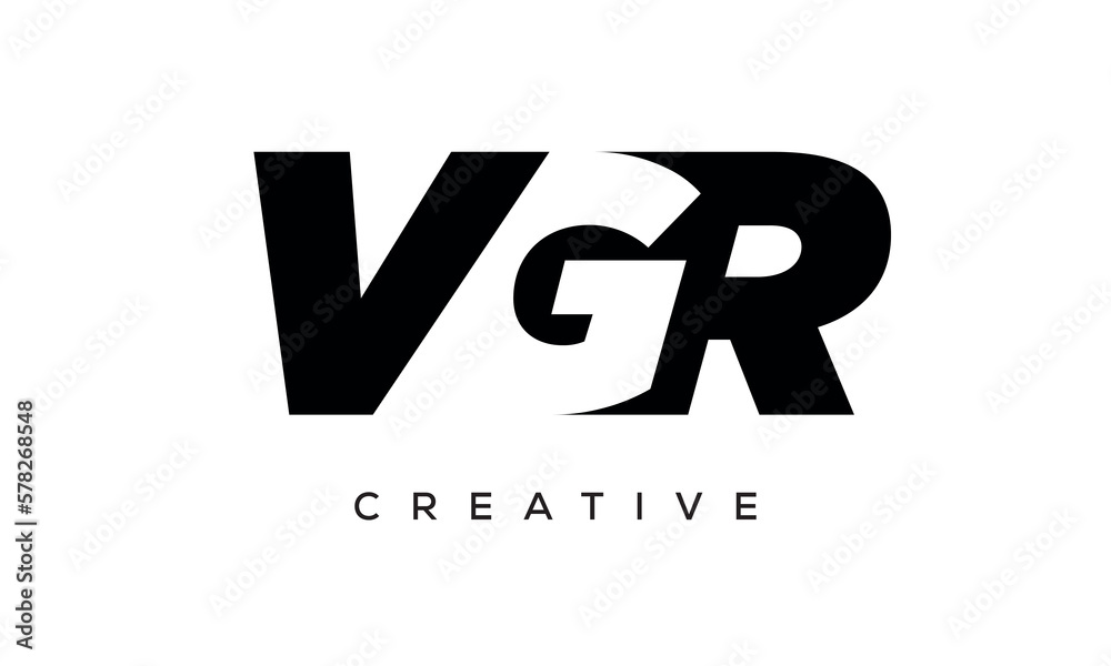 VGR letters negative space logo design. creative typography monogram ...